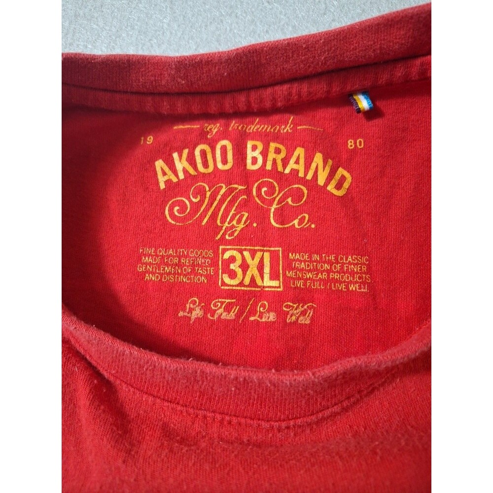 Akoo Shirt Mens T Shirt 3x Red World Renowned Ricals … - Gem